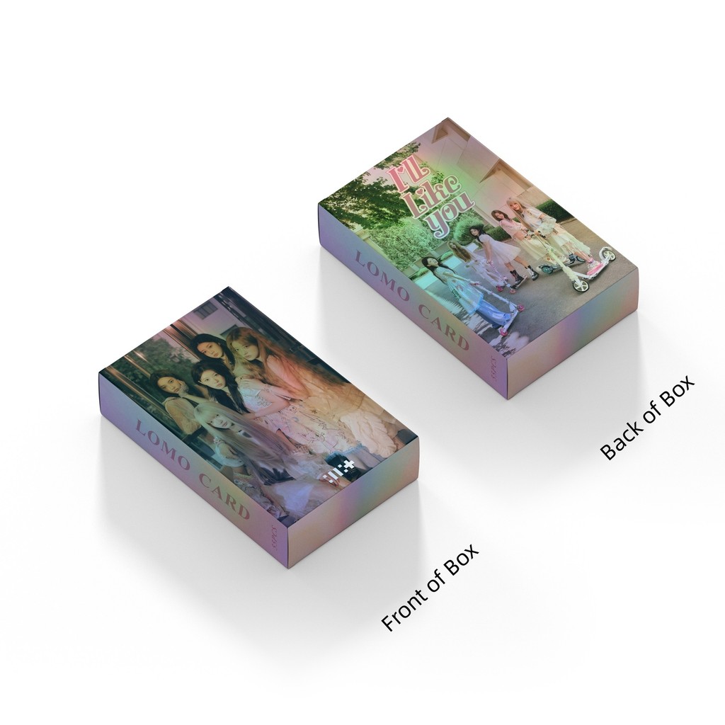 50-55pcs/box ILLIT Holographic Laser Lomo Cards I'LL LIKE YOU SUPER ...
