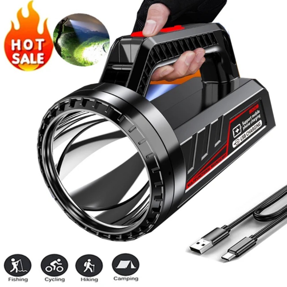 Most Powerful LED Searchlight Long Range Rechargeable Work Light ...