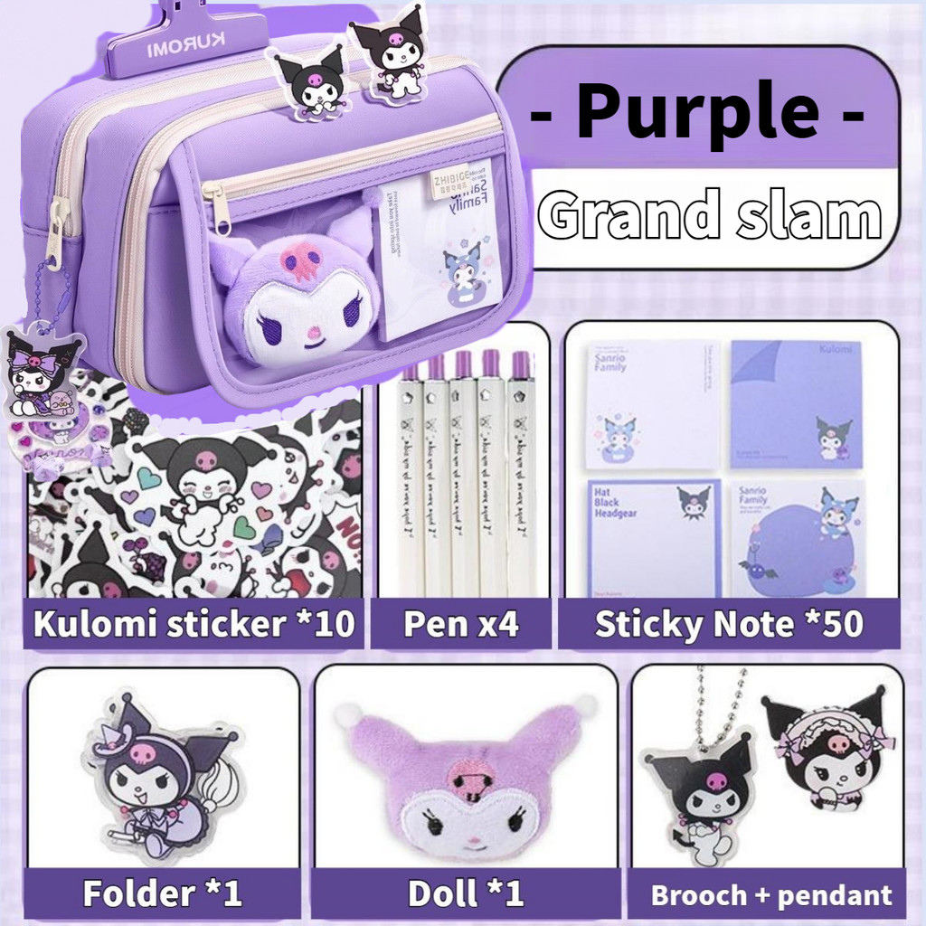 Sanrio Pencil Case,库洛米铅笔盒， Kuromi Pencil Case, Girls Large Capacity ...