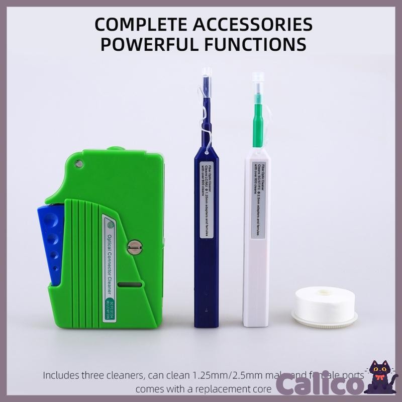 Cali Fiber Cleaning Optical Fiber Cleaner Tools with Fiber Cleaning ...