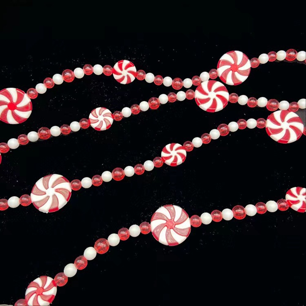 8 Feet Christmas Candy Garland Christmas Party Decorations Acrylic Bead ...