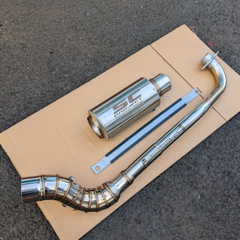 Sc project Canister open pipe exhaust 51mm for Wave 100 110 125 Xrm 100 ...