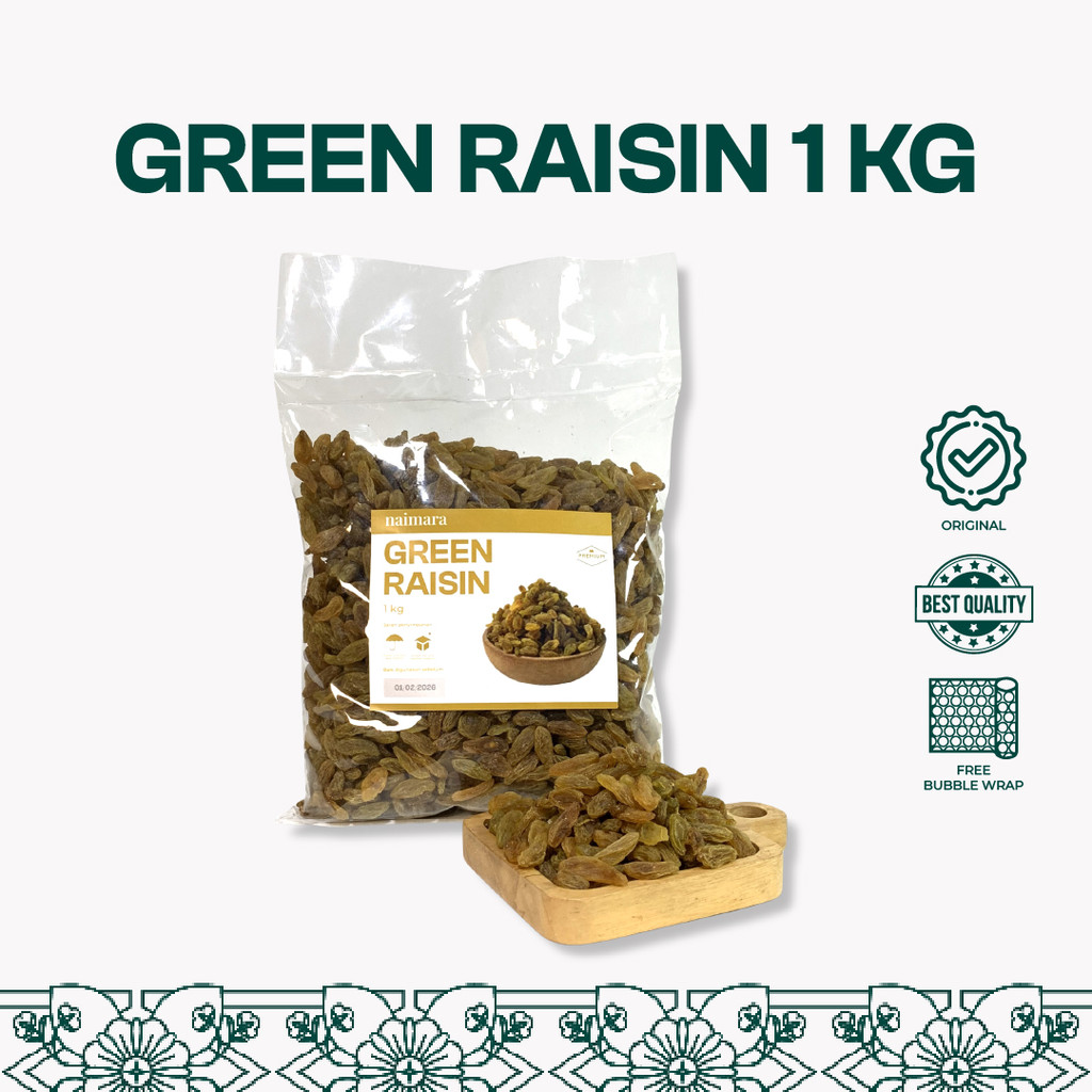 Kismis GREEN RAISIN 1KG PACKAGE ORIGINAL KISMIS BY HAJJ AND UMROH ...