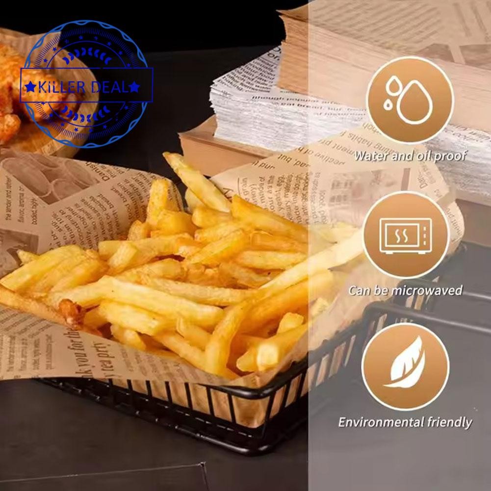 MAELOVE2 Printed Grease Proof Paper Plate Grease-separated Oil ...