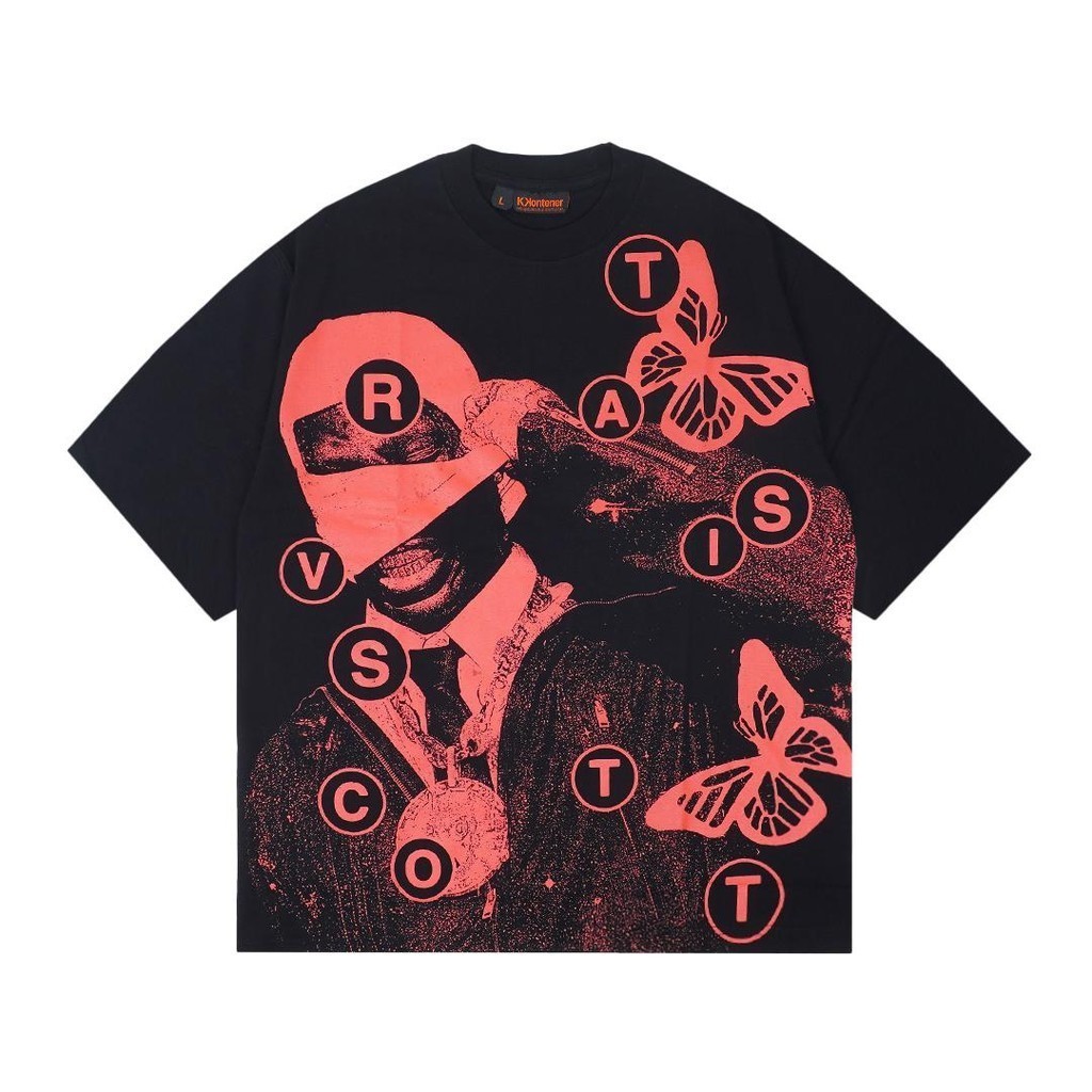 Kkontener TRAVIS SCOTT LOOK MOM I CAN FLY RELAXED FIT TSHIRT BLACK ...