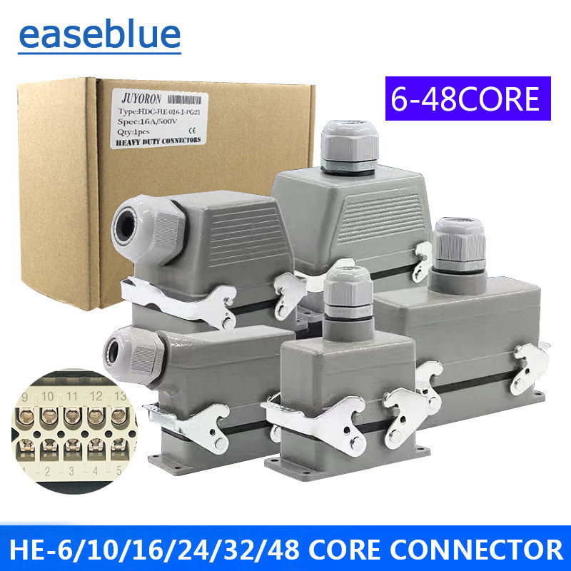 Rectangular Heavy Duty Connectors HDC HE 4 6 8 10 16 20 24 32 48 Core ...