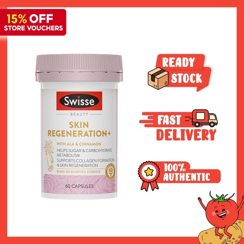 Swisse Beauty Skin Regeneration+ 60 Capsules/Swisse Cranberry Pore Perfecting Clay Mask (70g ...