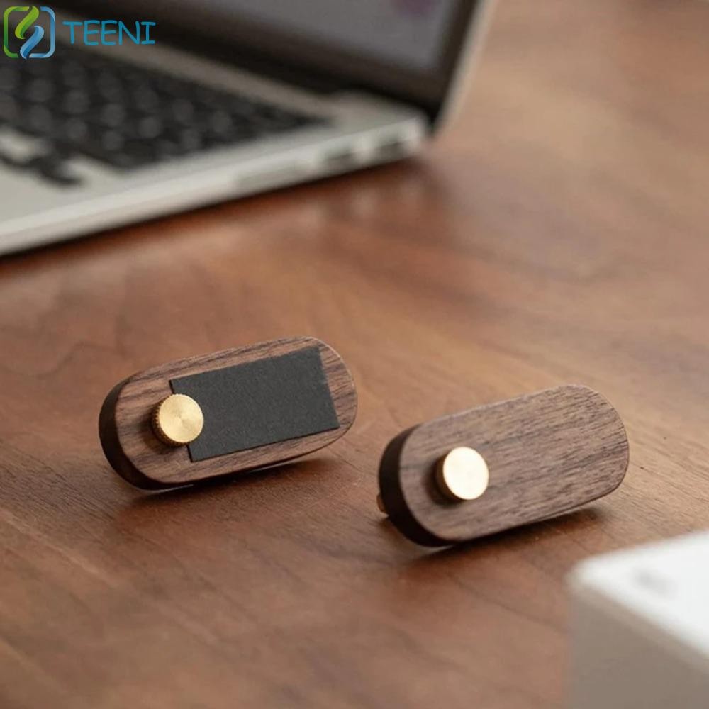 TEENI Price Display Sign, Walnut Wood Mini Price Tag Stands, Tag Card ...