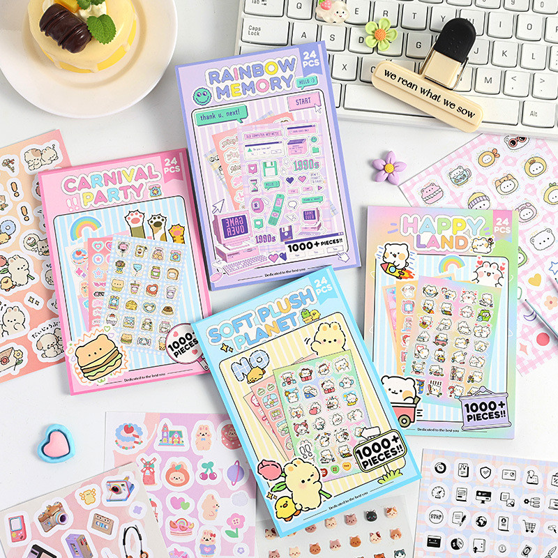 Cdaily|24 Sheets into Mind Space Sticker Book Korean Cute Multi-Element ...