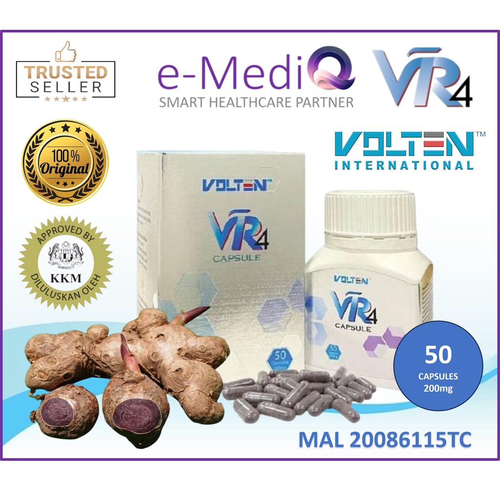 Volten Vr4 Capsule Black Ginger / Vr4 Kapsul Halia Hitam (50 capsules ...