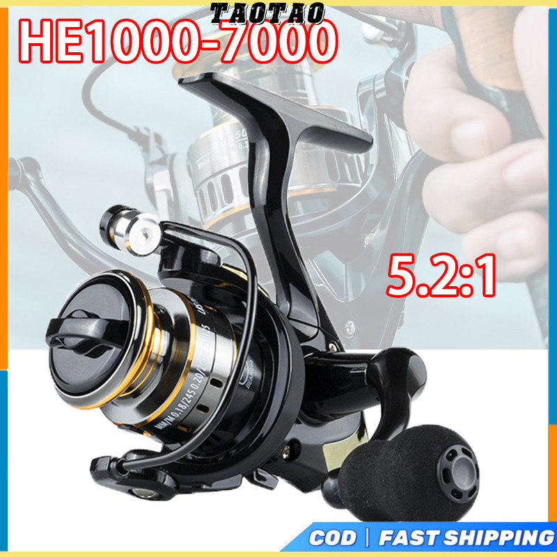 1000 To 7000 Fishing Reel Iron Fishing Reel 10kg Drag 5.2:1 High ...