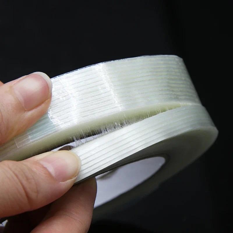 50M Striped Fiber Tape Lithium Battery Pack Insulation Wrap Fiberglass ...