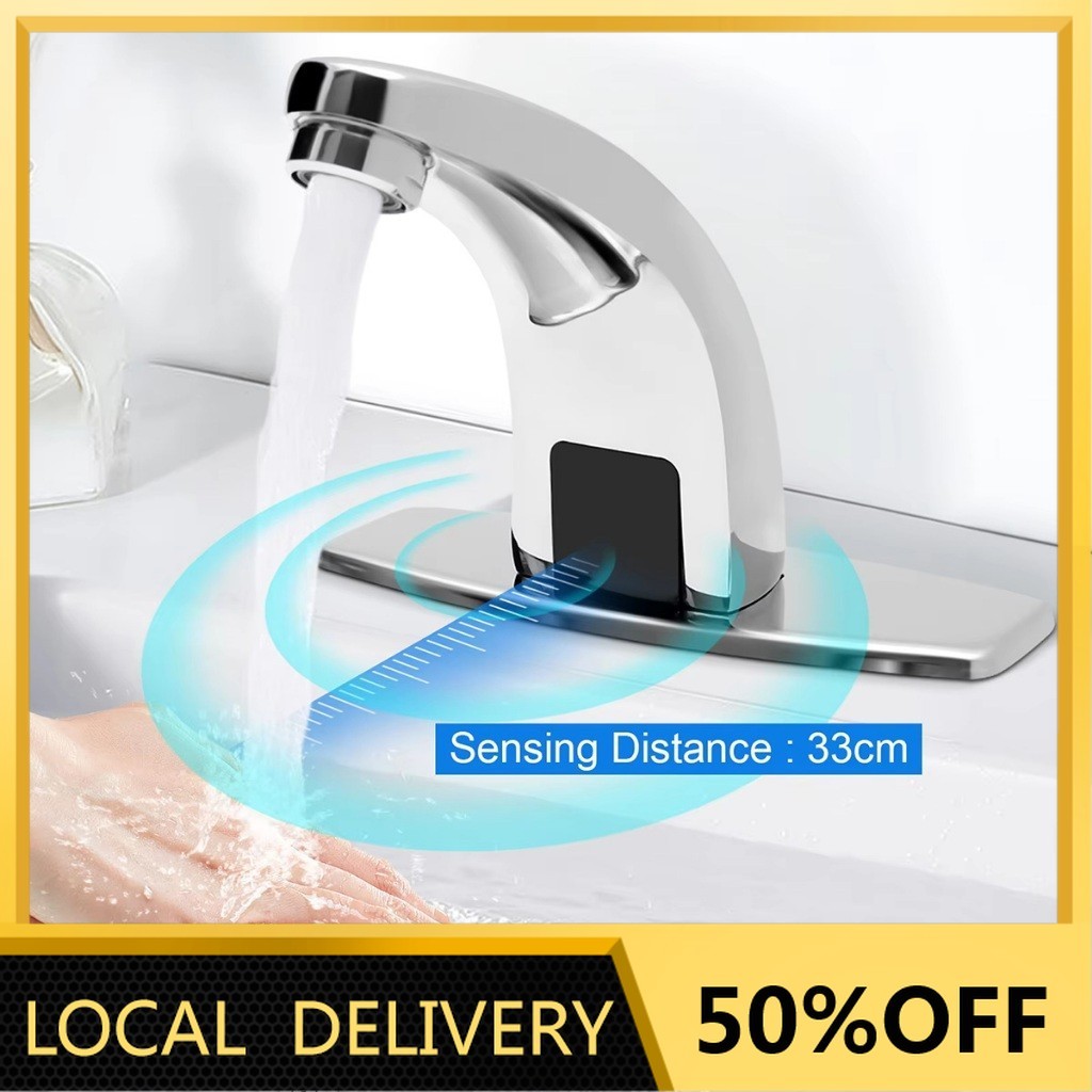 Alloy Automatic Infrared Sensor Faucet Bathroom Auto Infrared Basin ...
