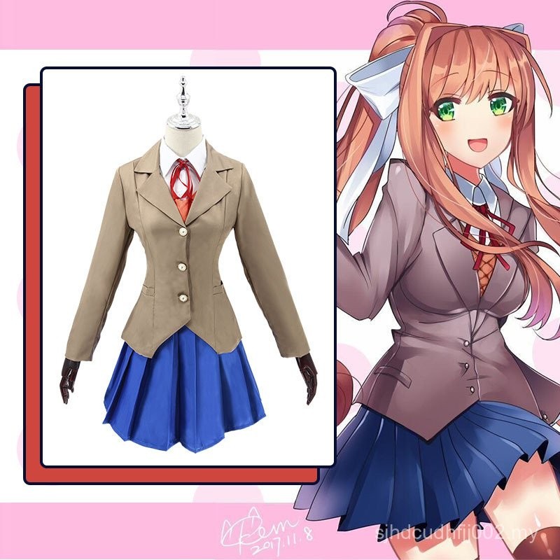 Heartbeat Literature Club Cos Clothing Japanese School Uniform Monica ...