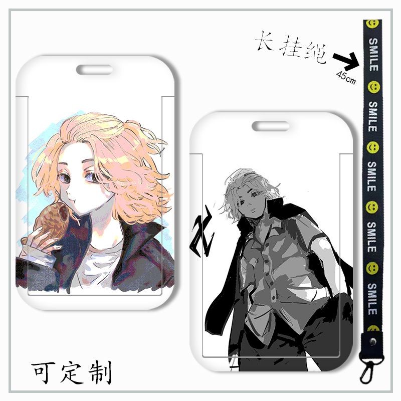 Tokyo Revengers mikey DIY Student Card Set Campus Card Bus Card Holder ...