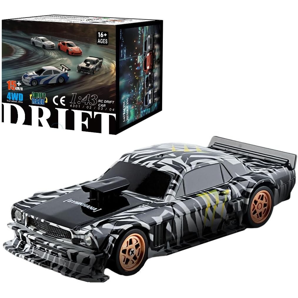 Kereta RC Drift, 1/43 Skala Penuh Kawalan Jauh Elektrik Mini Lumba ...