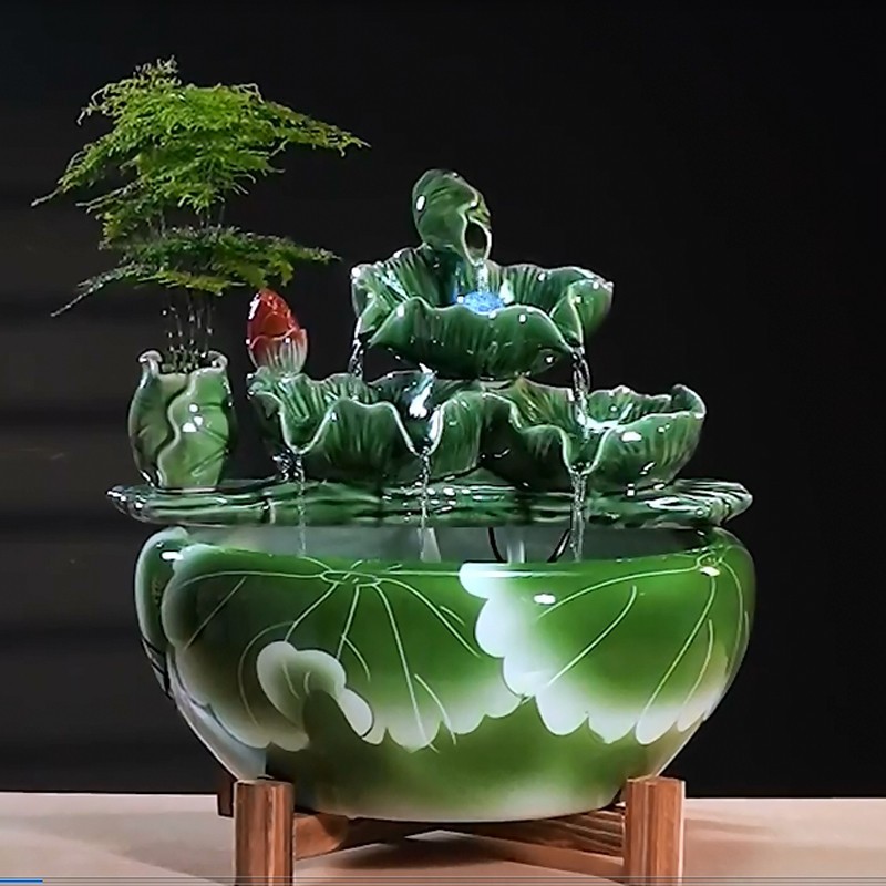 Ciri-ciri Air Seramik Tangki Ikan Air Pancut Feng Shui Wheel Ball ...