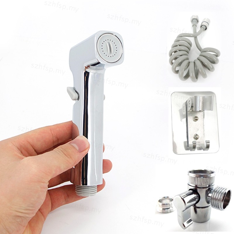 ABS Adjustable silver Handheld Toilet Bidet Sprayer Hand Faucet Shower ...