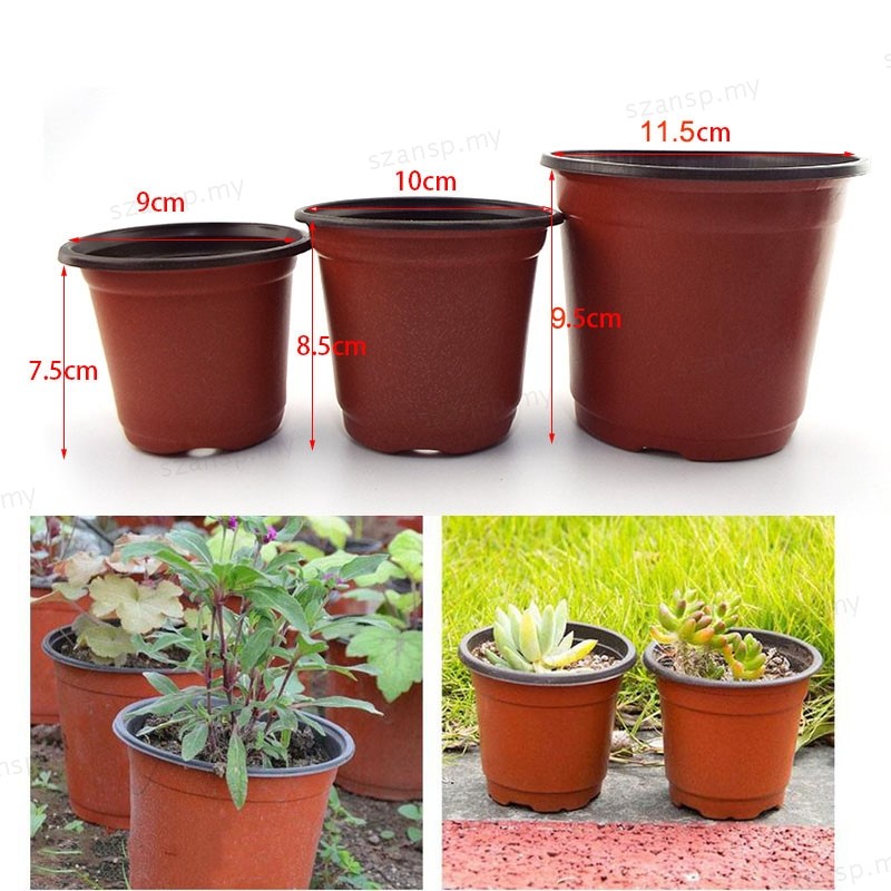 50pcs Plastic Nursery Pot Planter Pots Containers Plant Flower Starting ...
