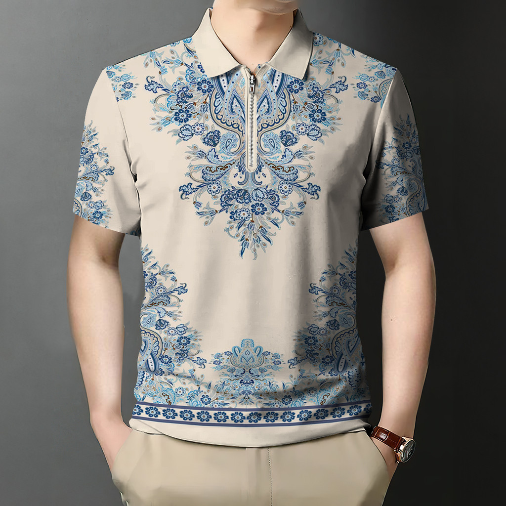 Zipper Polo for Men Formal Asean Attire for Men Polo Shirts for Men ...