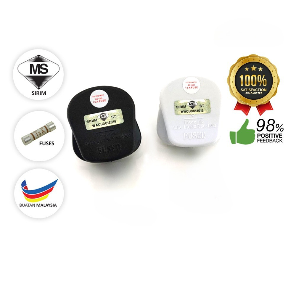 13 Amp 3 Pin Safety Plug Top Socket (Original With Sirim Approved ...