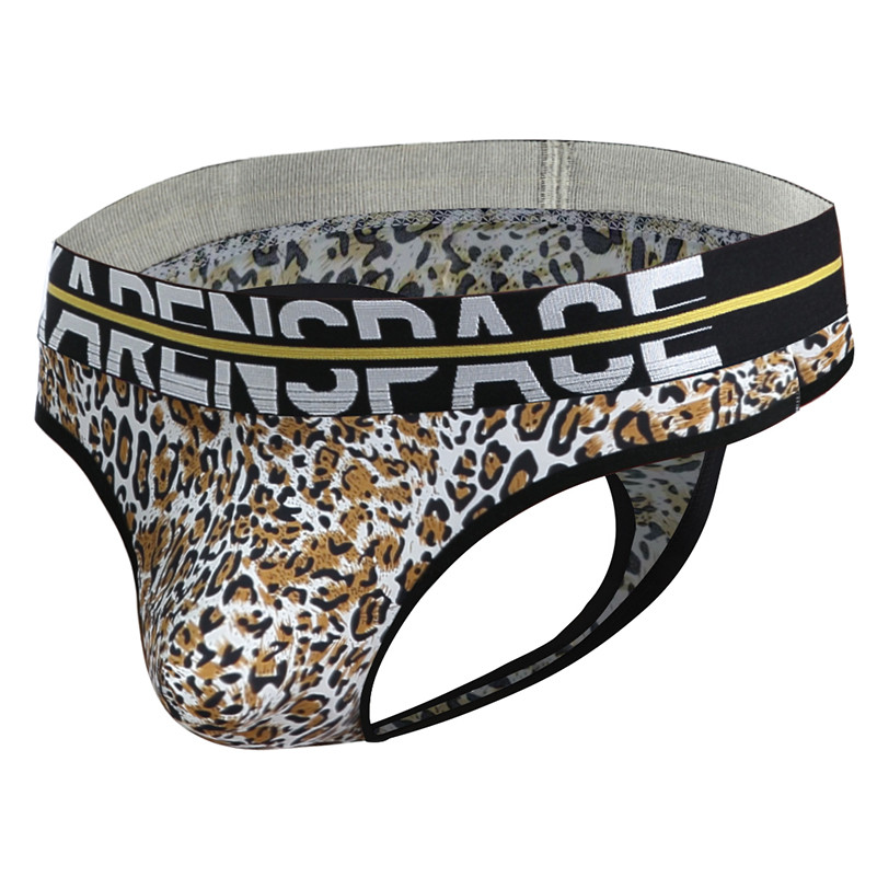Men's Underwear Backless Briefs Leopard Printed Thongs G-string Low ...