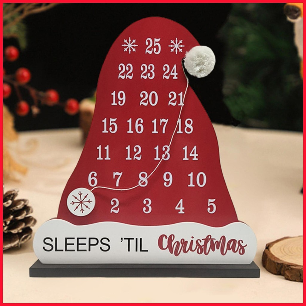 Advent Calendar 2024 Hat-Shaped 2024 Advent Calendar Wooden Advent ...
