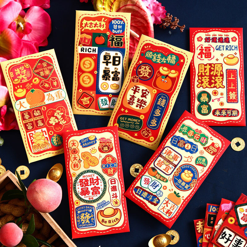 🔥(6pcs/pack) Chinese New Year Angpao Angpow Angpau Red Packet-XXS ...