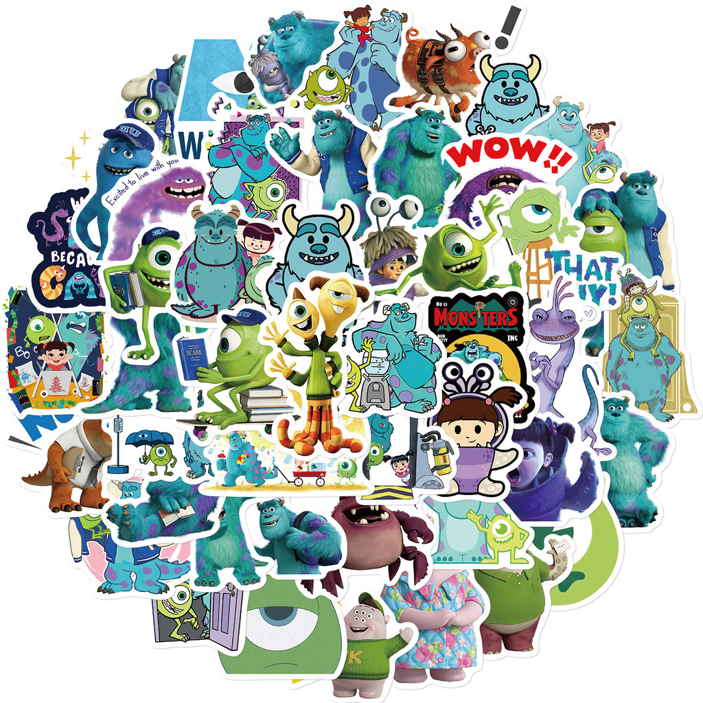 Y&P| Monsters, Inc. Stickers Set Cartoon Graffiti Waterproof Decals ...