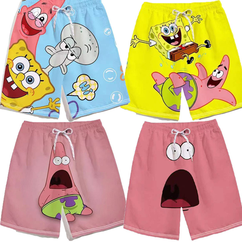 Beach pants Anime SpongeBob SquarePants Men Shorts Sweet Cute Western ...