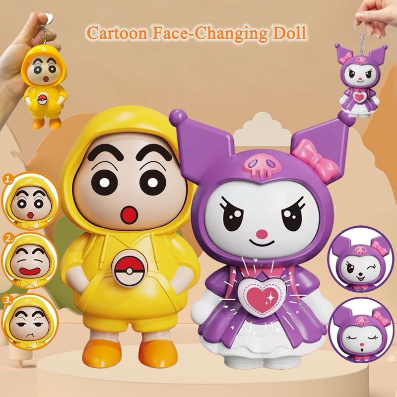 Chinese Style Face Changing Doll, Face Change Crayon Shinchan Toy ...