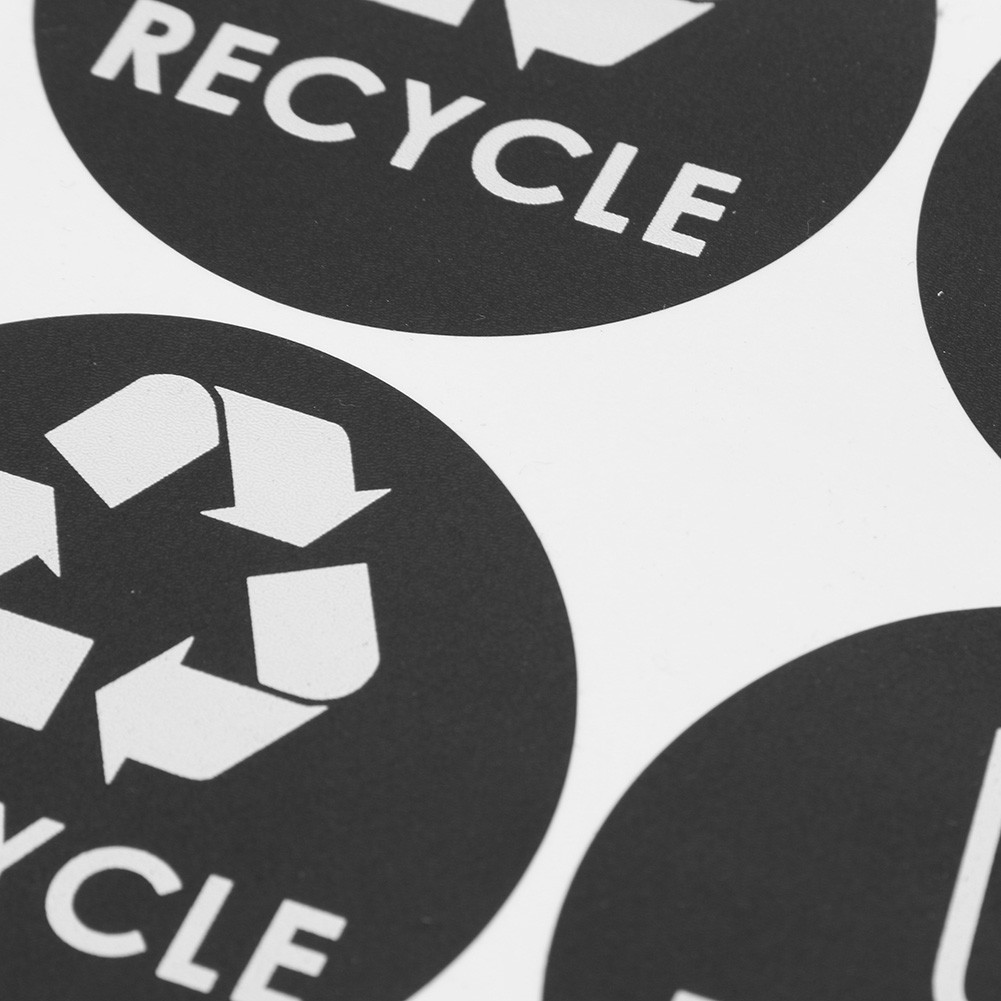 2pcs General Waste Only Print Recycle Trash Bin Logo Sticker Recycling ...
