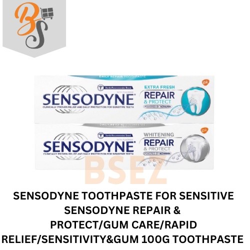 SENSODYNE REPAIR & PROTECT/GUM CARE/RAPID RELIEF/SENSITIVITY&GUM 100G ...