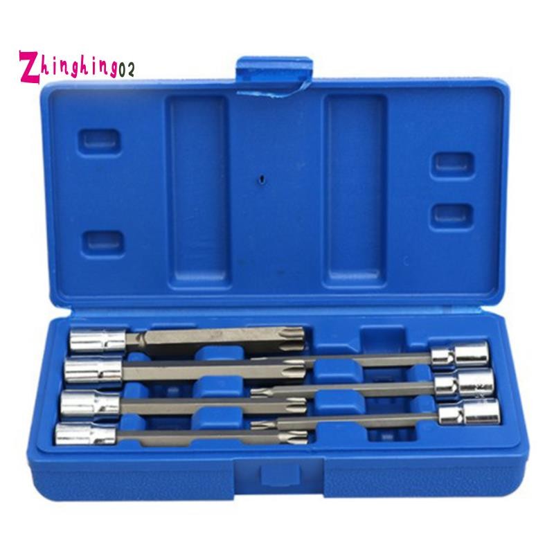 7Pcs/Set 3/8 Inch Socket Tool Set Drive Extra Long Torx Star Bit ...