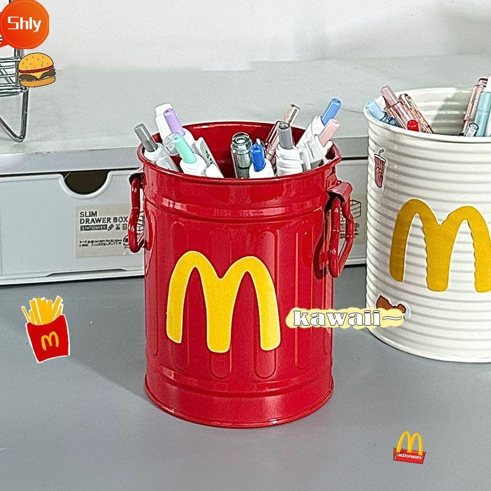 SHLY Pen Pot, Metal Office/School Pen Holder, High Quality M Stickers ...