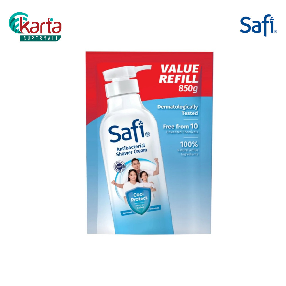Safi Antibacterial Shower Cream Cool Protect Refill Pack (850g ...