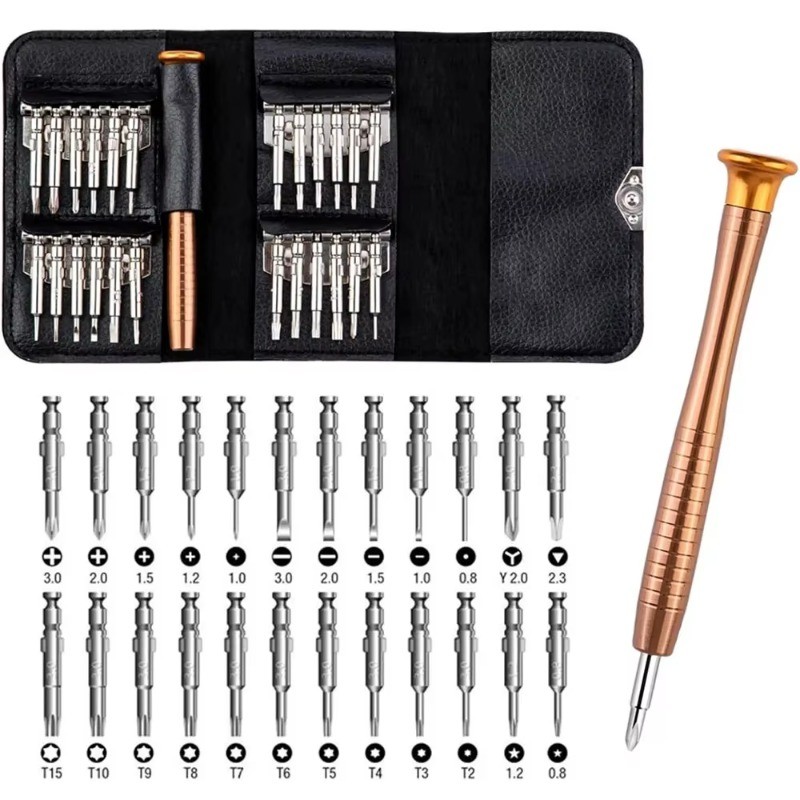 25 in 1 Precision Screwdriver Set Mini Small Screwdriver Bits Tool Kit ...