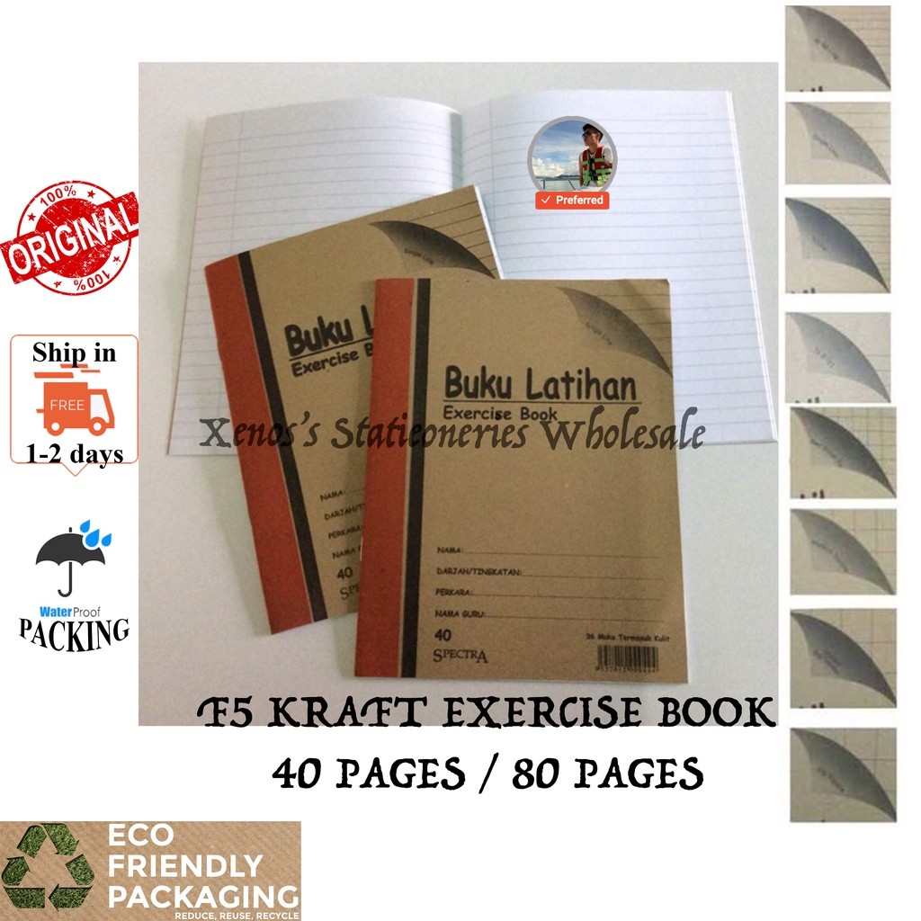F5 KRAFT 40P EXERCISE BOOK 40 PAGES / F5 KRAFT 80P EXERCISE BOOK 80 ...