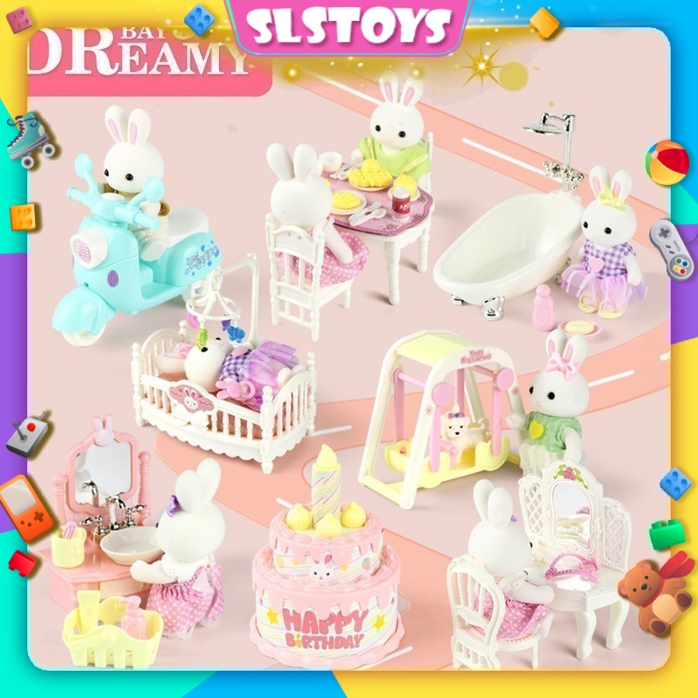 Dreamy Bay Yasini Rabbit Doll Pretend Play Home Playhouse Educational ...
