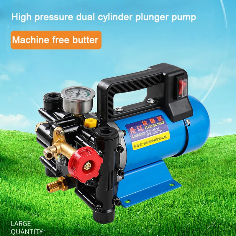 High Pressure Double Cylinder Pump Plunger Agricultural Sprayer Garden Pressure Pump Car Wash ...