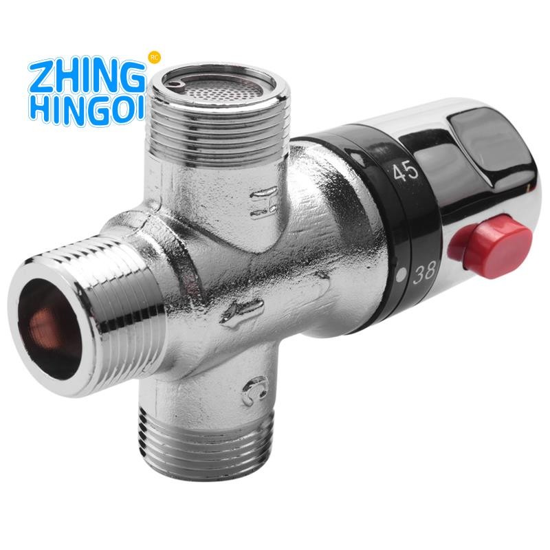 Solid Copper 3-Way Thermostatic Mixing Valve 3/4 Inch Solar Water ...