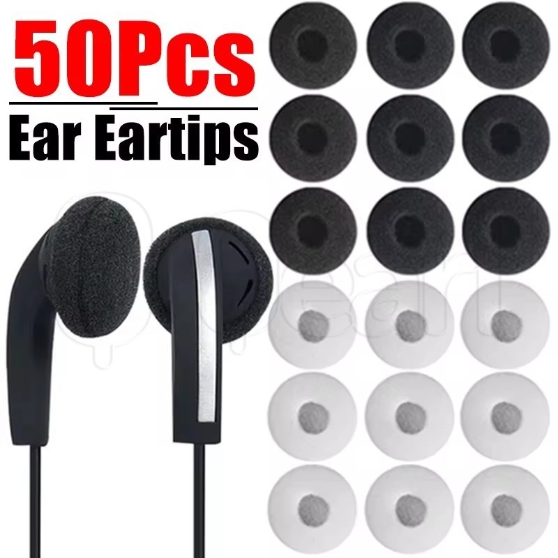 20/50Pcs 18mm Earphone Sponge Cover - Earphone Protector Sleeve ...