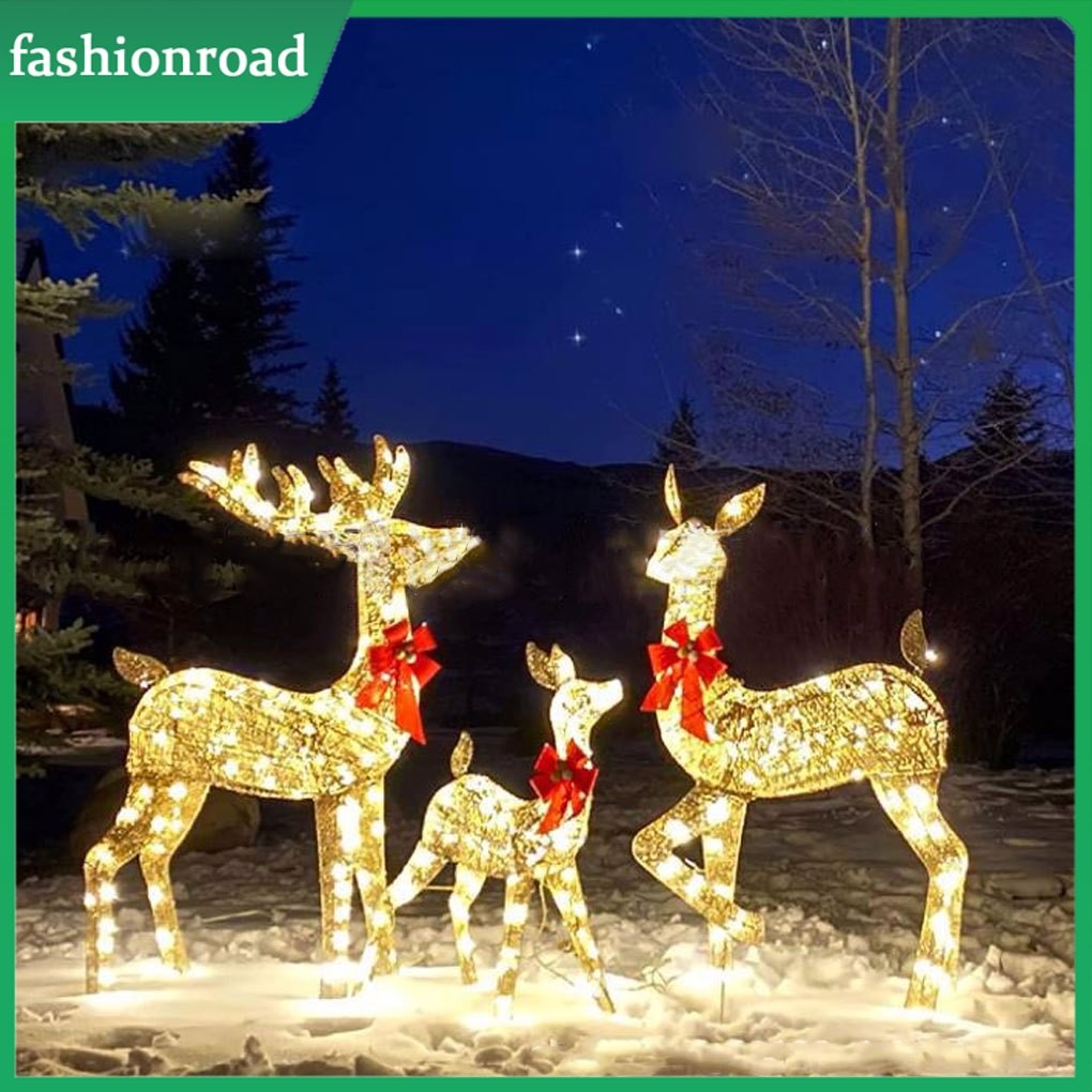 LED Reindeer Lights For Christmas Waterproof Outdoor Decor Set Is ...
