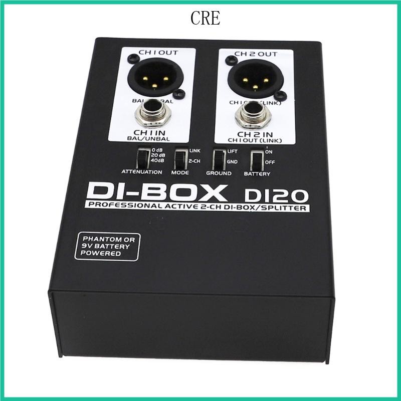 CRE 2 Channel Active DI BOX Direct Injection Box for Live Studio ...