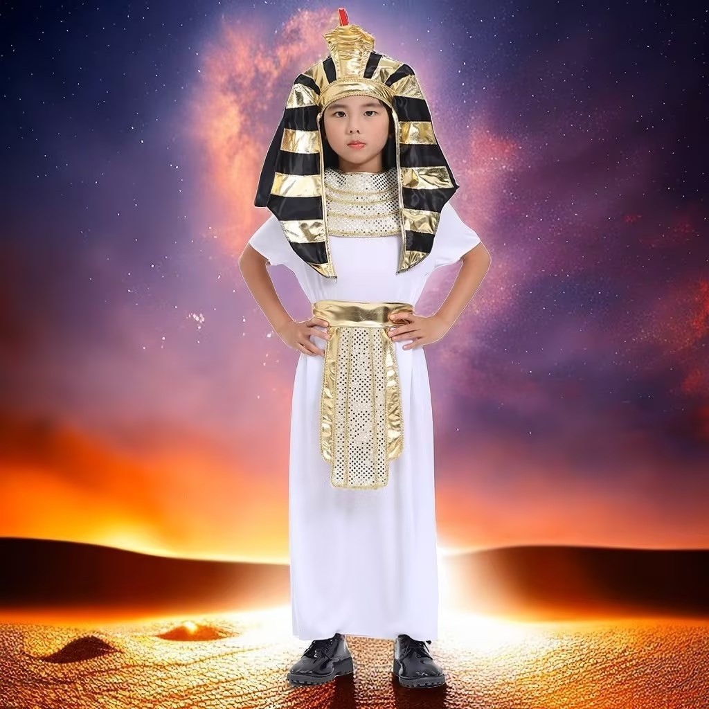 Kanak-kanak mesir purba raja firaun Halloween bola sejarah tema peranan ...
