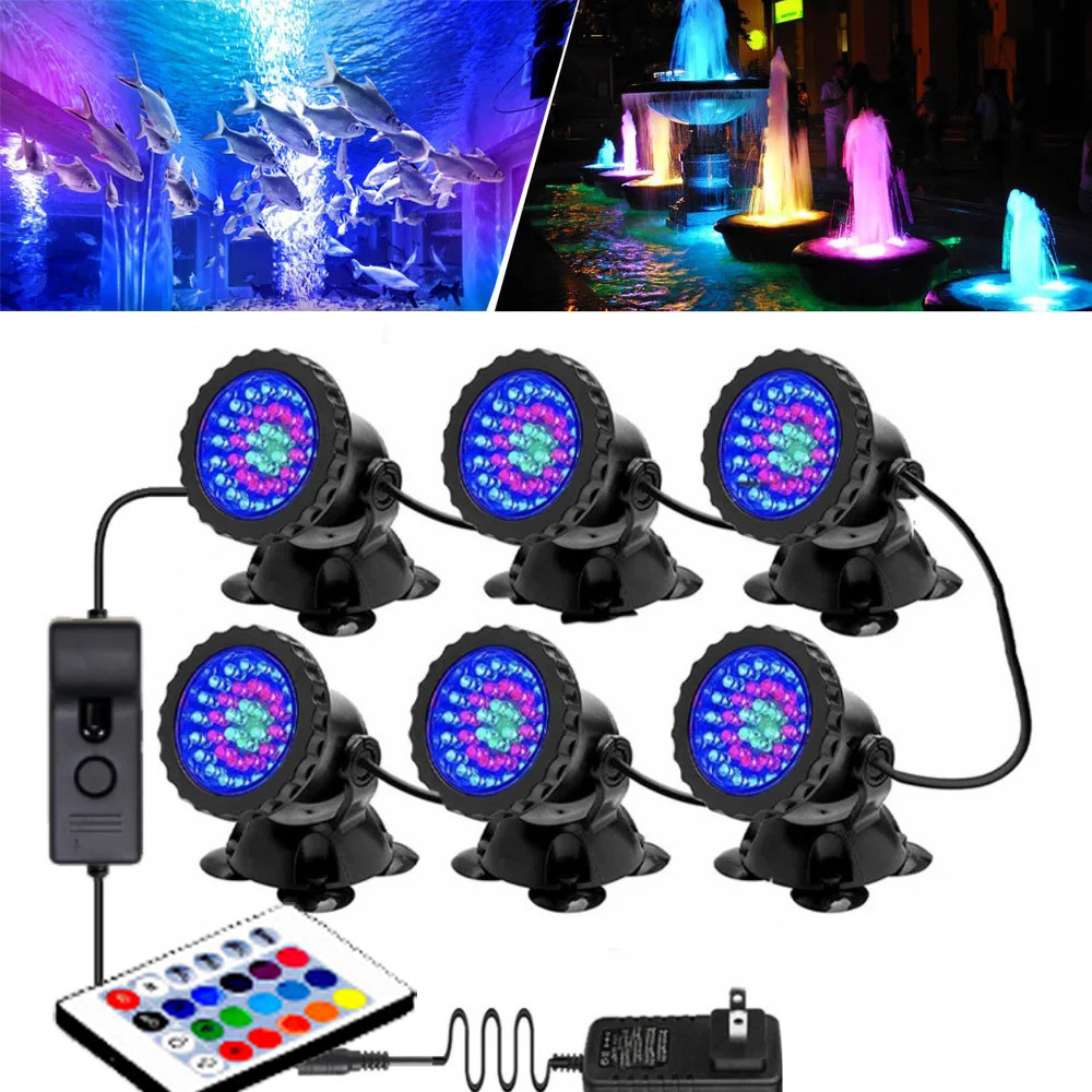 Underwater Light IP68 RGB Lamp Underwater Spot Light Remote Control for ...