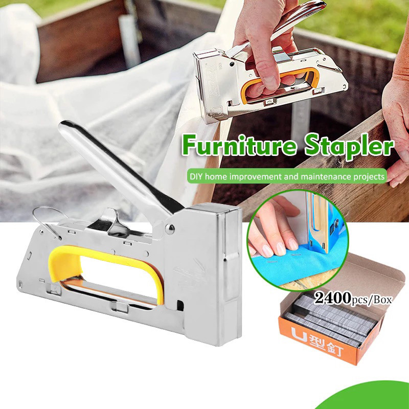 🇲🇾🐻Heavy Duty Stapler Gun Powerful Tacker R23-1008F Fastening Stapling ...