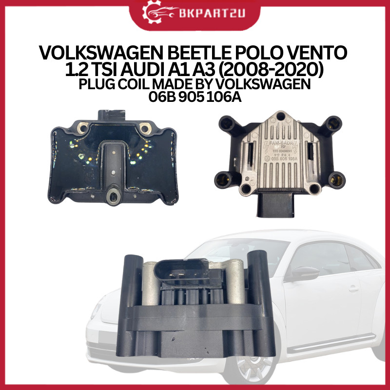 VOLKSWAGEN BEETLE POLO VENTO 1.2 TSI AUDI A1 A3 2008-2020 PLUG COIL ...