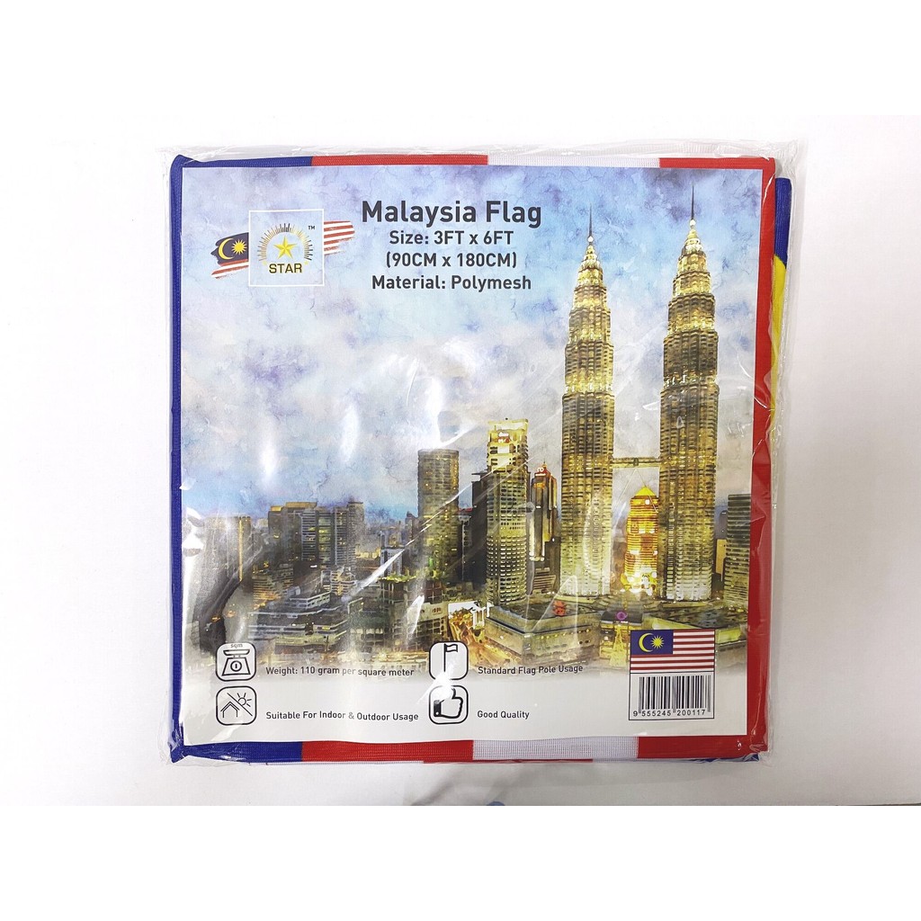 Malaysia Flag Polymesh 3ft x 6ft ( 90cm x 180cm ) | Shopee Malaysia