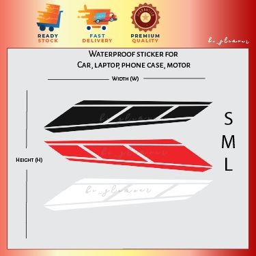 (2pcs) Yamaha Fairing Stripe Trail Sticker Reflective stiker motor ...